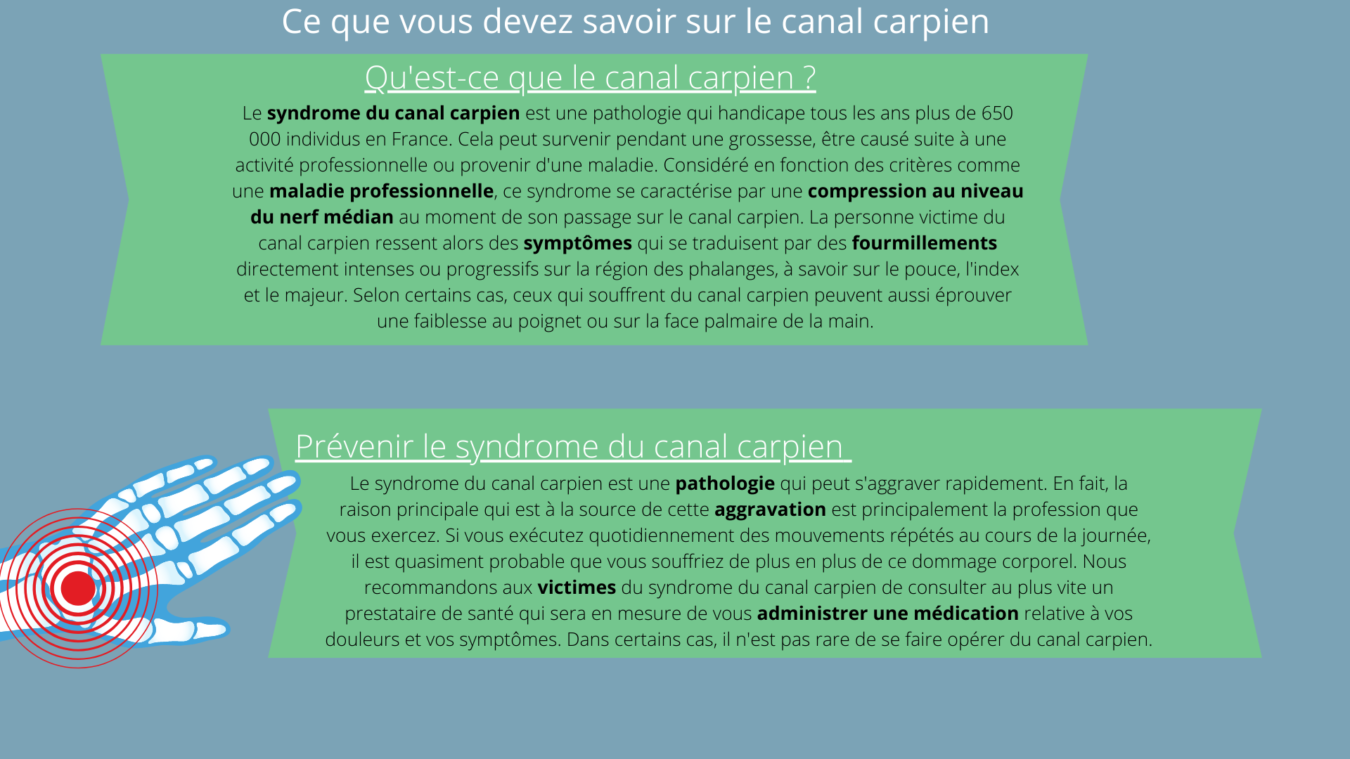Syndrome du canal carpien en Provence - Victime Accident